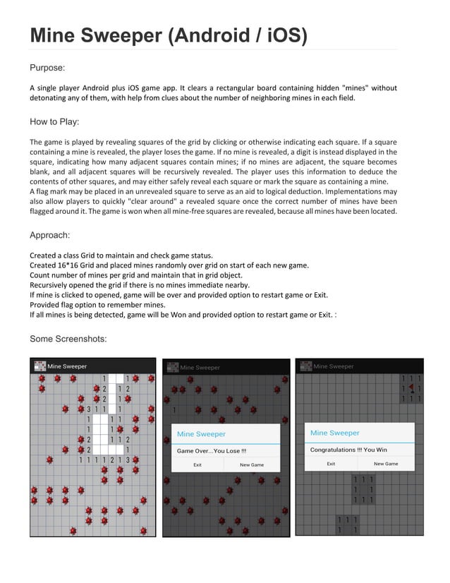 MineSweeper | PDF