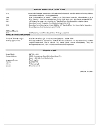 Praveen | DOCX | Business Administration | Business