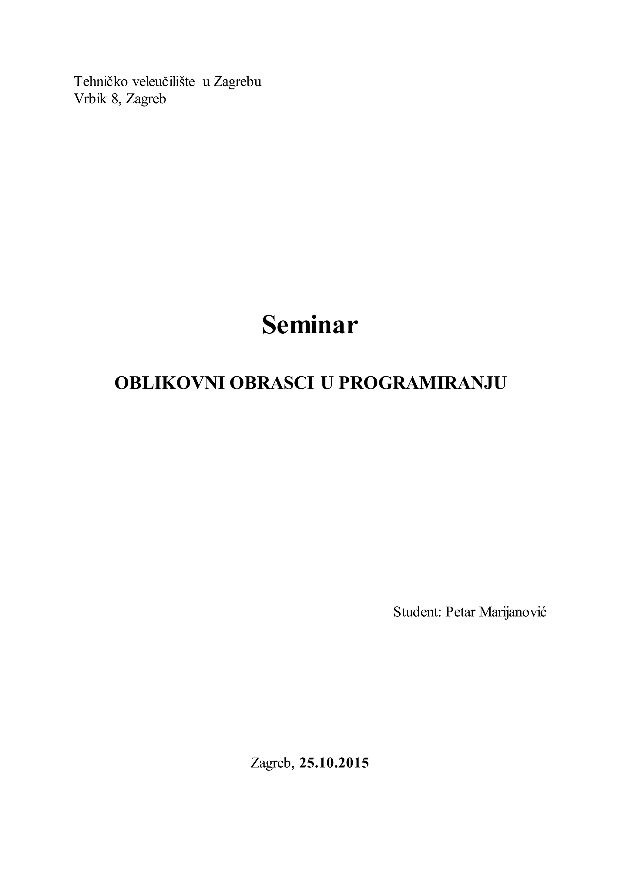 Oblikovni obrasci | PDF