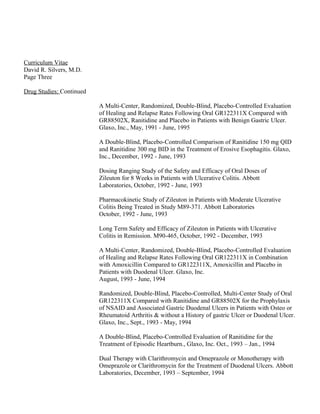 Silvers, David CV | PDF