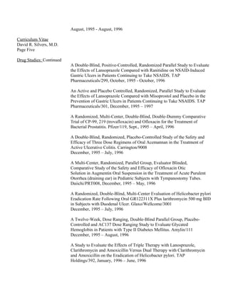 Silvers, David CV | PDF