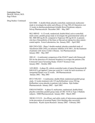 Silvers, David CV | PDF