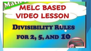 Presentation1.pptx Divisibility Rules Grade 5 | PPTX