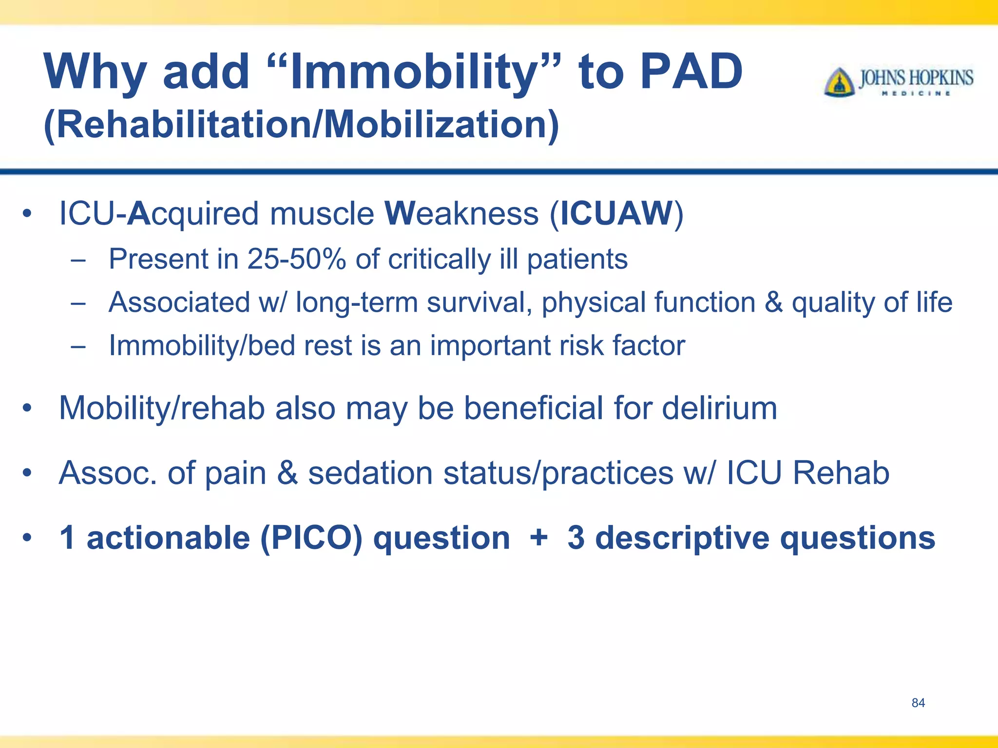 The New 2018 SCCM PADIS Guidelines: Quick Hits of Recommendations for ...