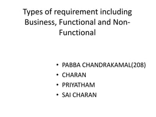 business requirements functional and non functional | PPTX