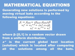 BAT Algorithm | PPTX