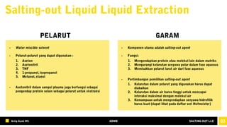 BA. Salting Out Liquid Liquid Extraction (SALLE) (by. Ariiq Azmi RS) | PDF