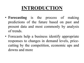 FORECASTING TECHNIQUES OR MODELS : BUSINESS ANALYTICS | PPTX