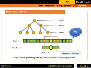 Lowest common ancestor (LCA) algorithm | PPT
