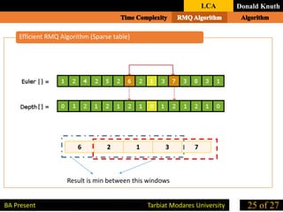 Lowest common ancestor (LCA) algorithm | PPT