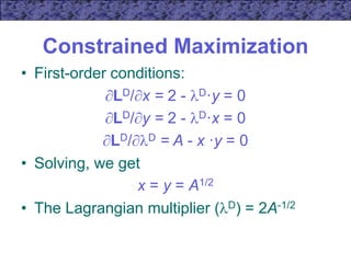 Constrained Maximization | PPT
