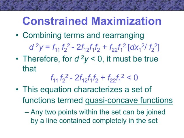 Constrained Maximization | PPT
