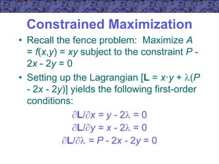 Constrained Maximization | PPT