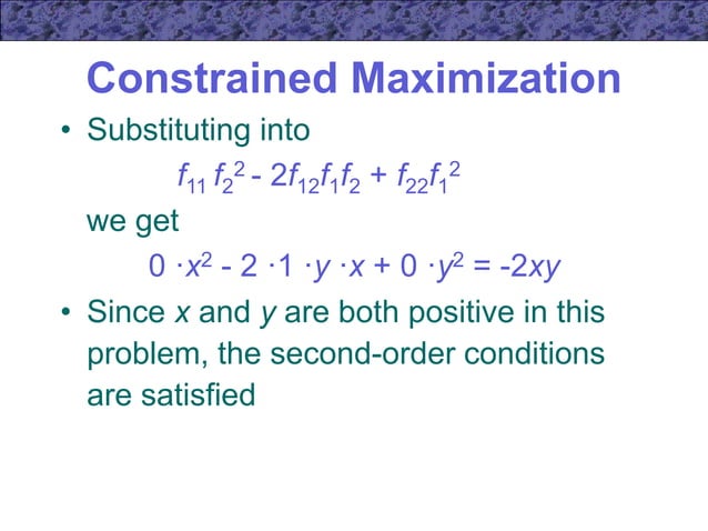 Constrained Maximization | PPT