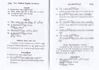New Method English Grammar နည်းသစ် အင်္ဂလိပ်သဒ္ဒါ - အရှင်သုမန BA | PDF
