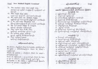 New Method English Grammar နည်းသစ် အင်္ဂလိပ်သဒ္ဒါ - အရှင်သုမန BA | PDF