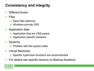 Basic principles of backup policies by Andrea Mauro, Backup Academy | PPT