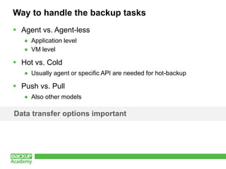 Basic principles of backup policies by Andrea Mauro, Backup Academy | PPTX