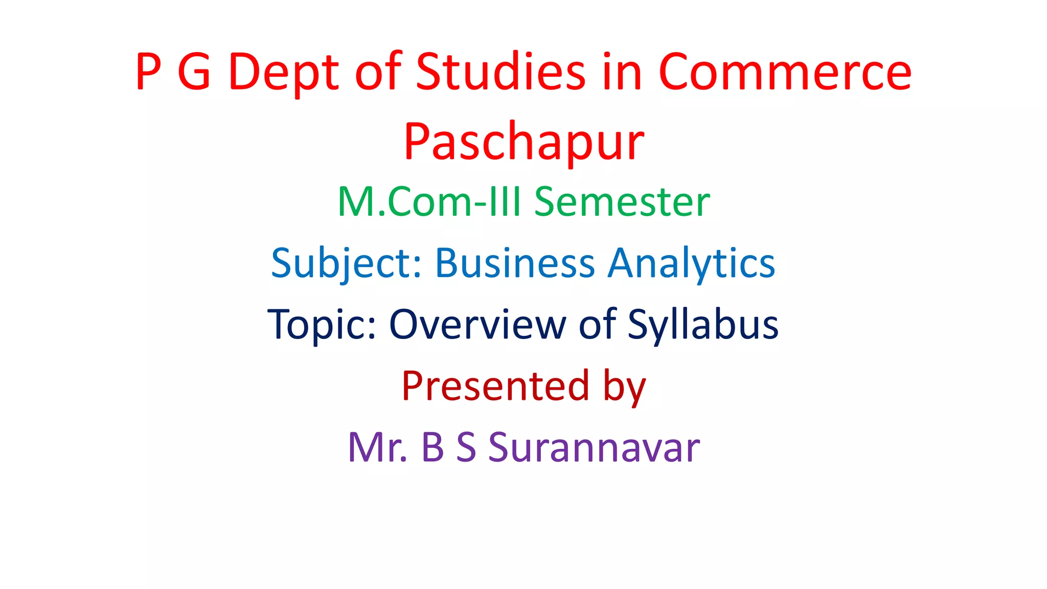 Ba syllabus | PPT