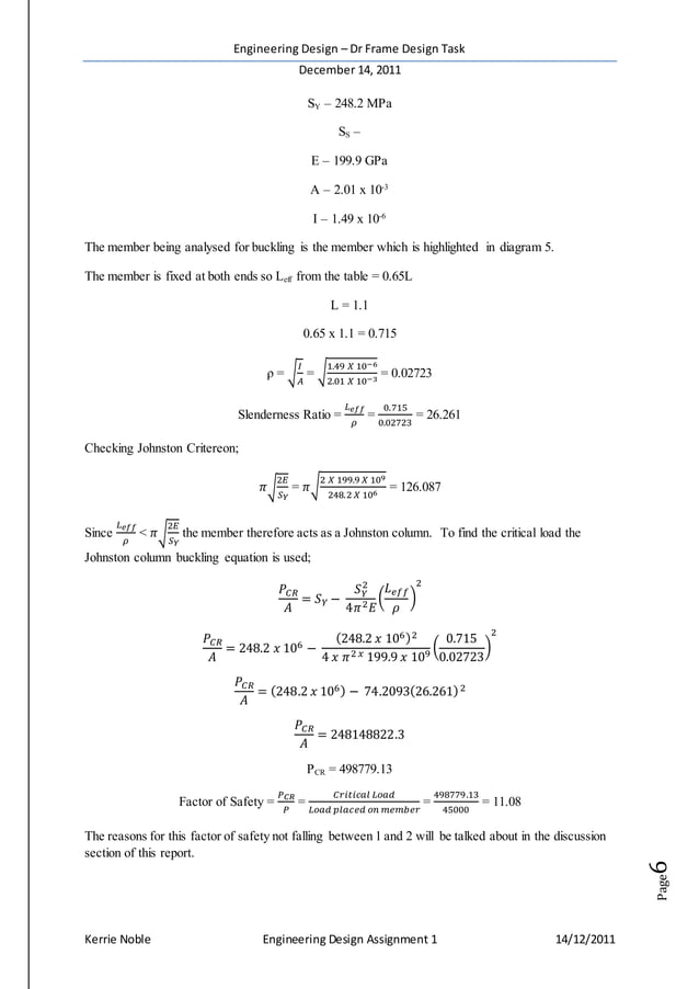 Engineering Design Assignment | DOCX