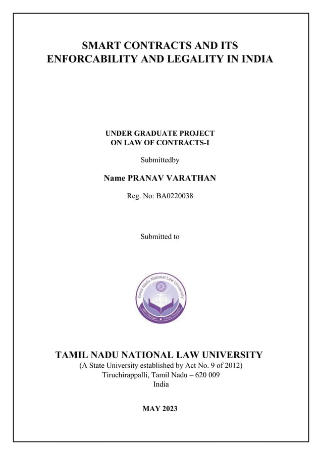 smart contracts research paper | PDF