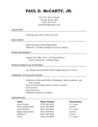 Junior Resume | DOCX
