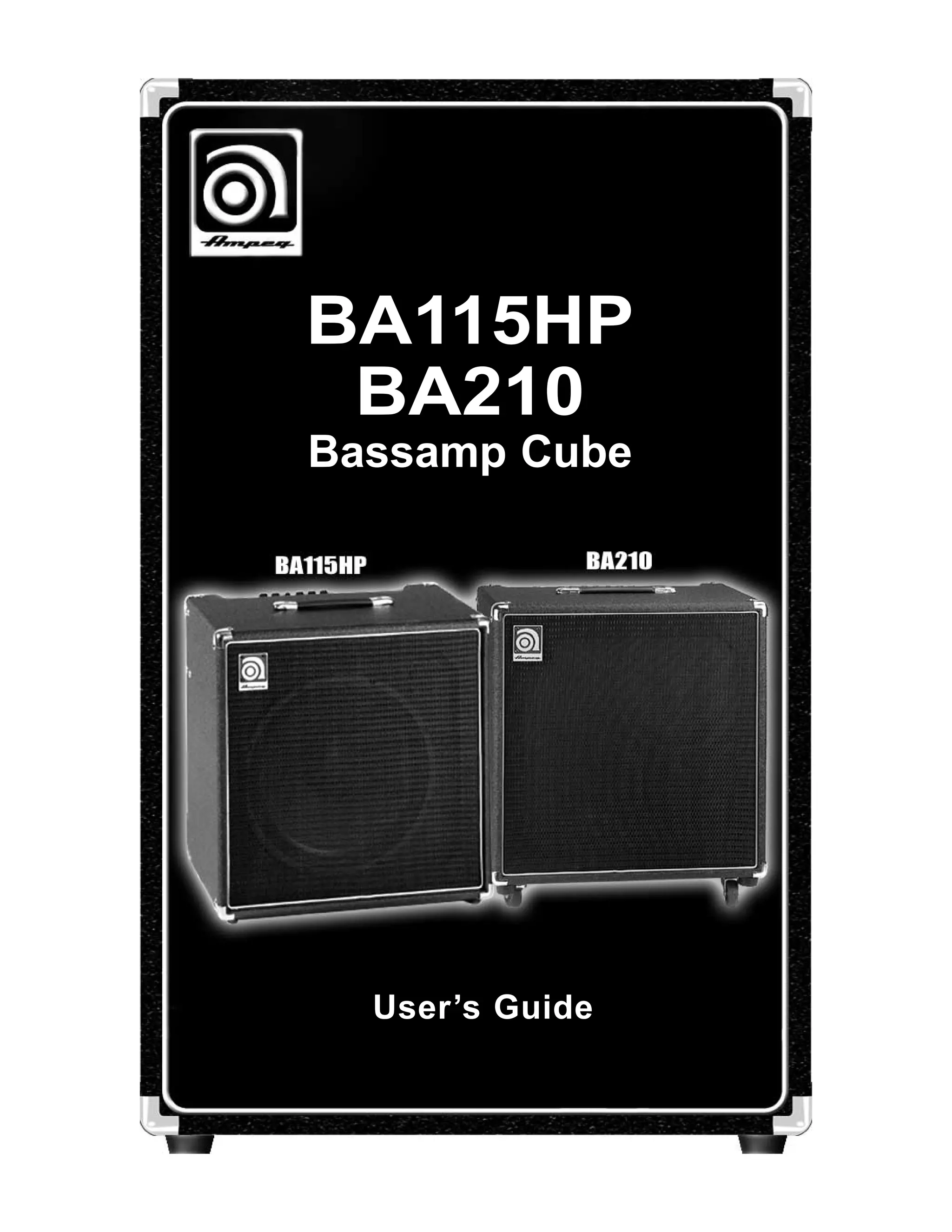Ampeg BA115HP 220W 1x15 Bas Gitar Amfisi kullanim klavuzu manual ...