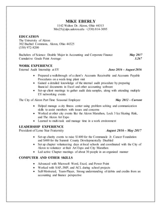 Mike Eberly Resume | PDF