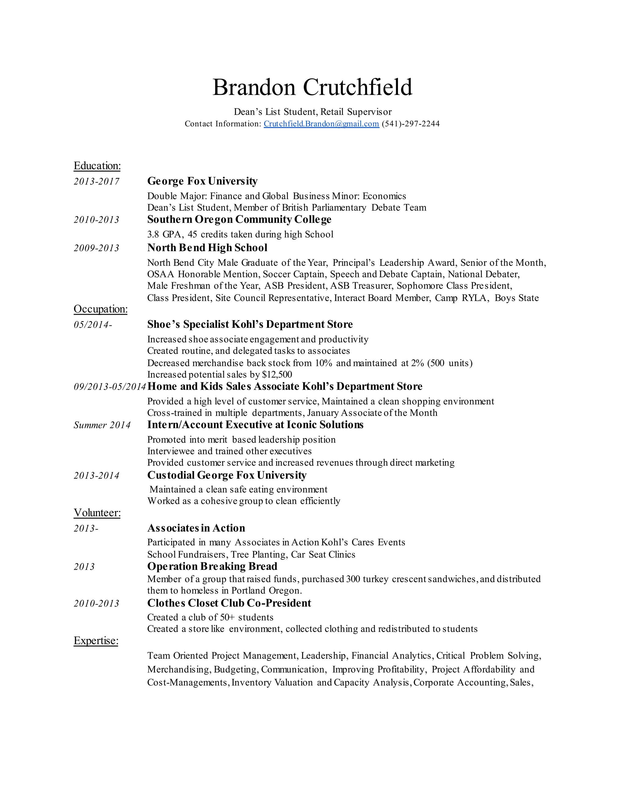 BrandonCrutchfield | DOCX | Sales | Business