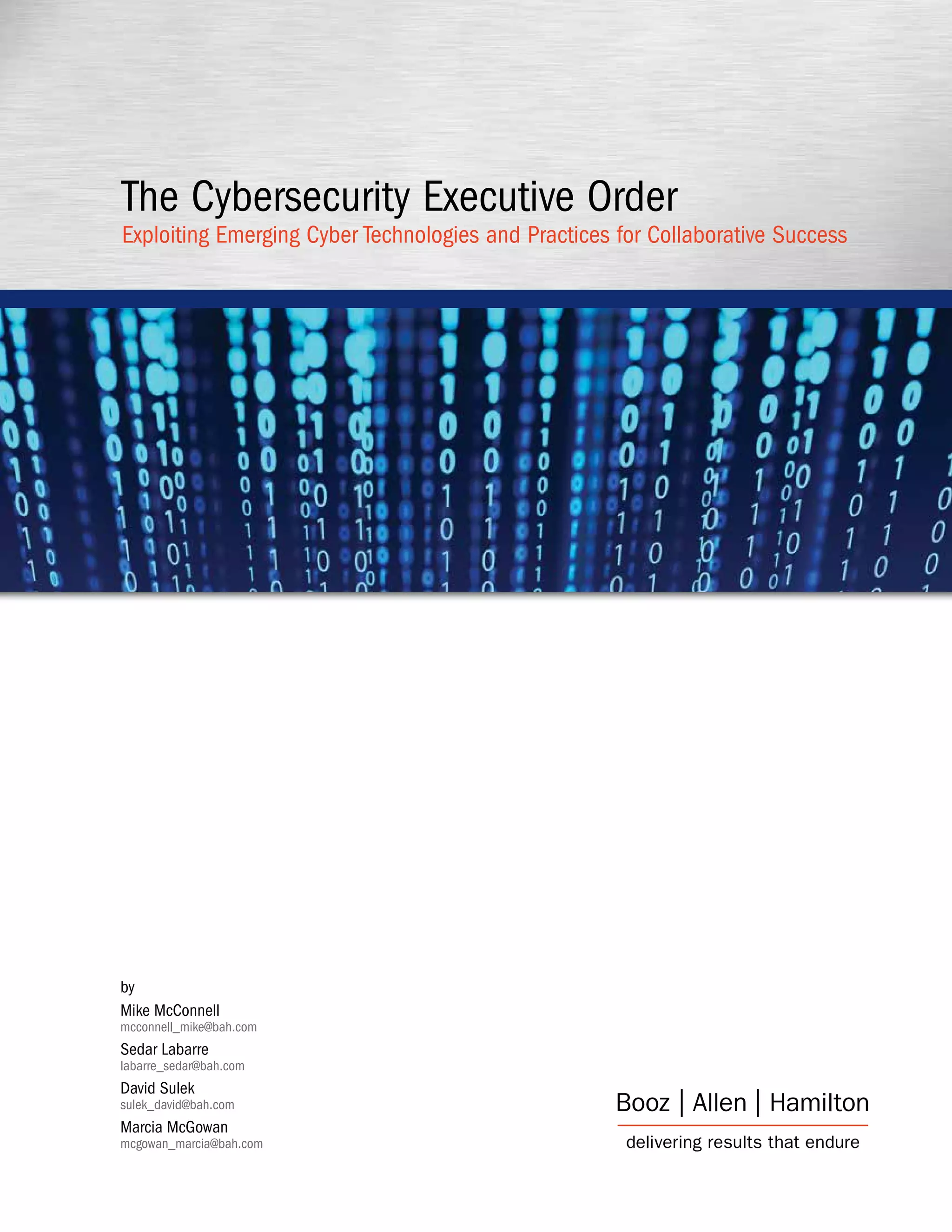 The Cybersecurity Executive Order | PDF