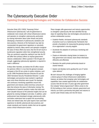 The Cybersecurity Executive Order | PDF