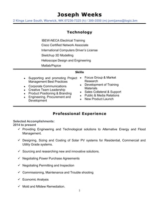 Joseph Weeks's CV | DOC