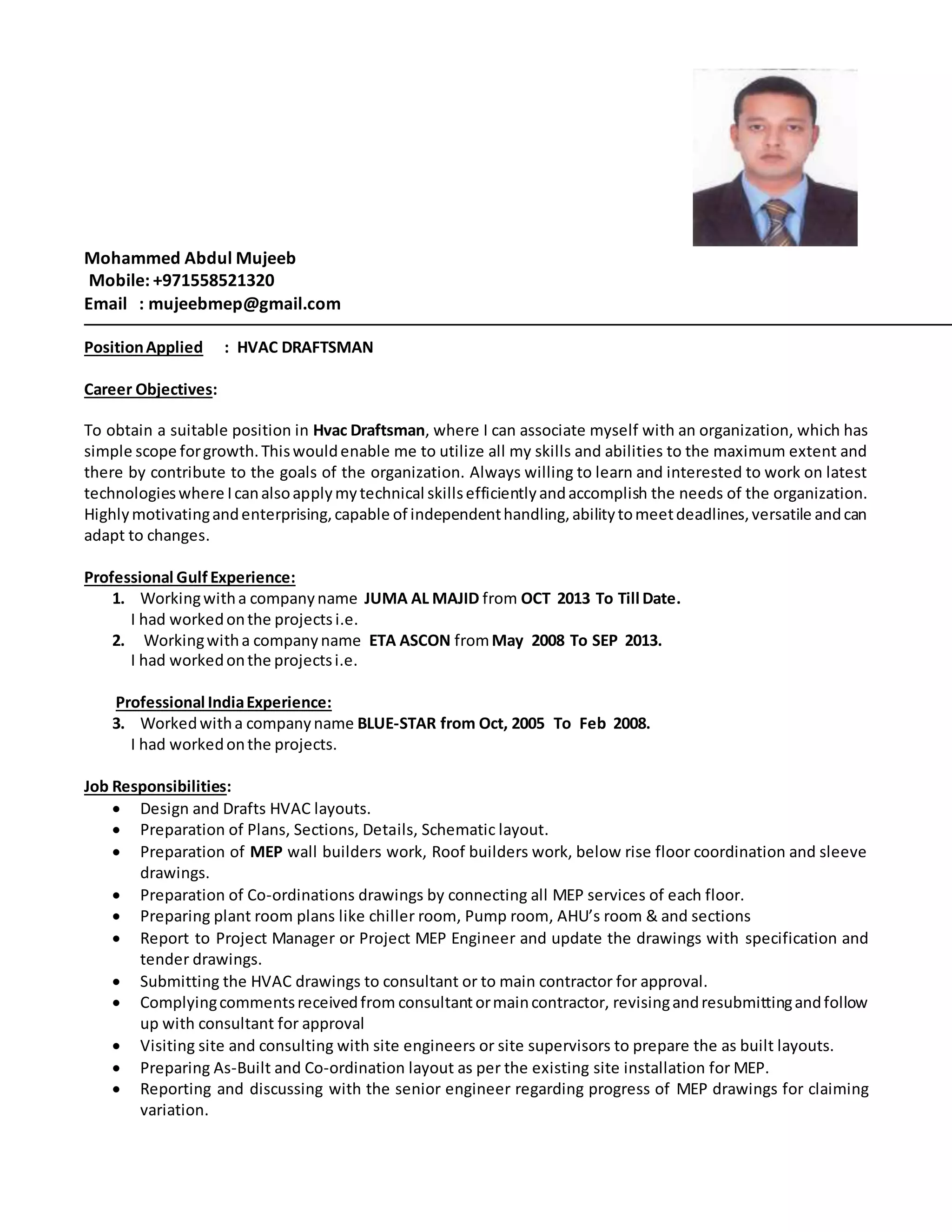 Mohammed Abdul Mujeeb (CV) | DOCX