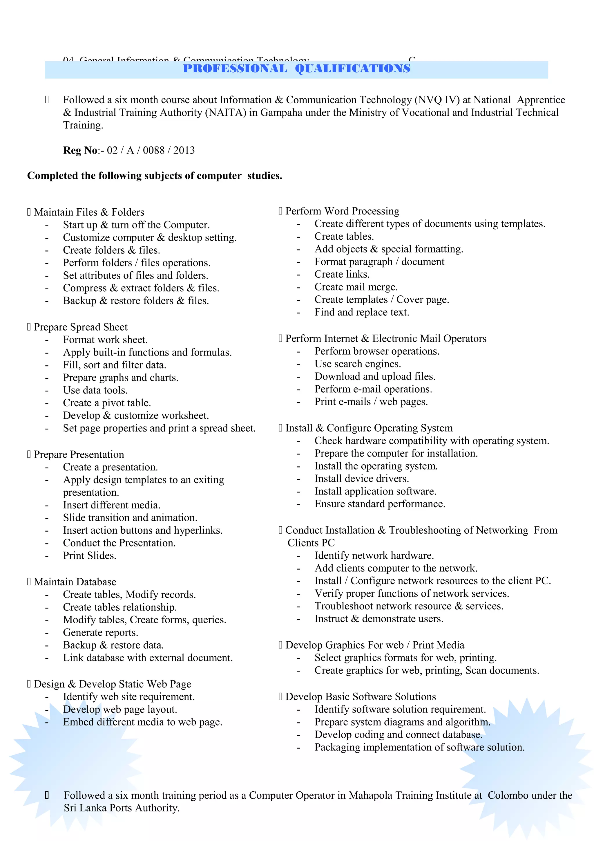 My CV1 | PDF