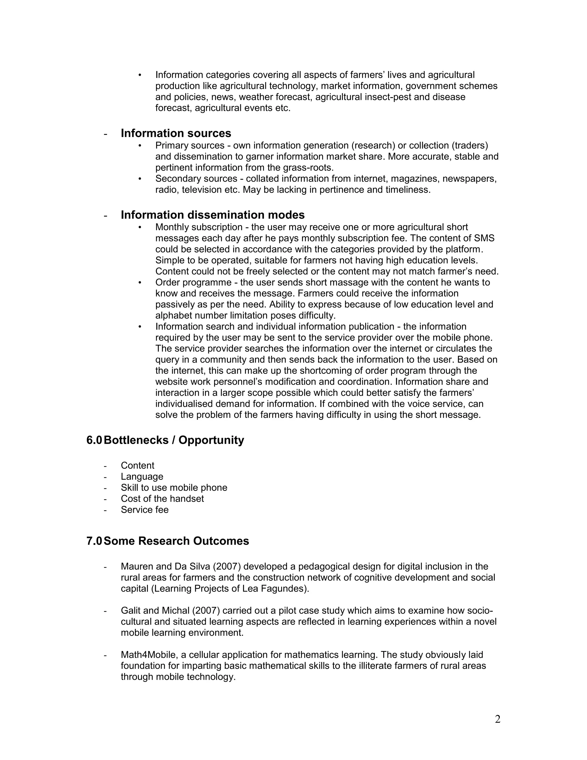 M-learning for Farmers | PDF