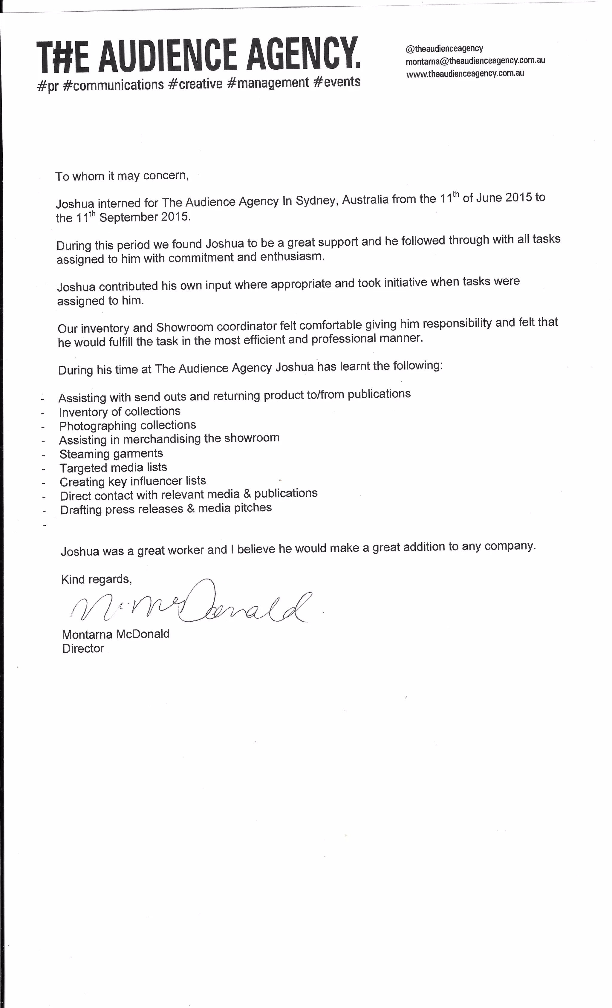 Reference Letter TAA | PDF