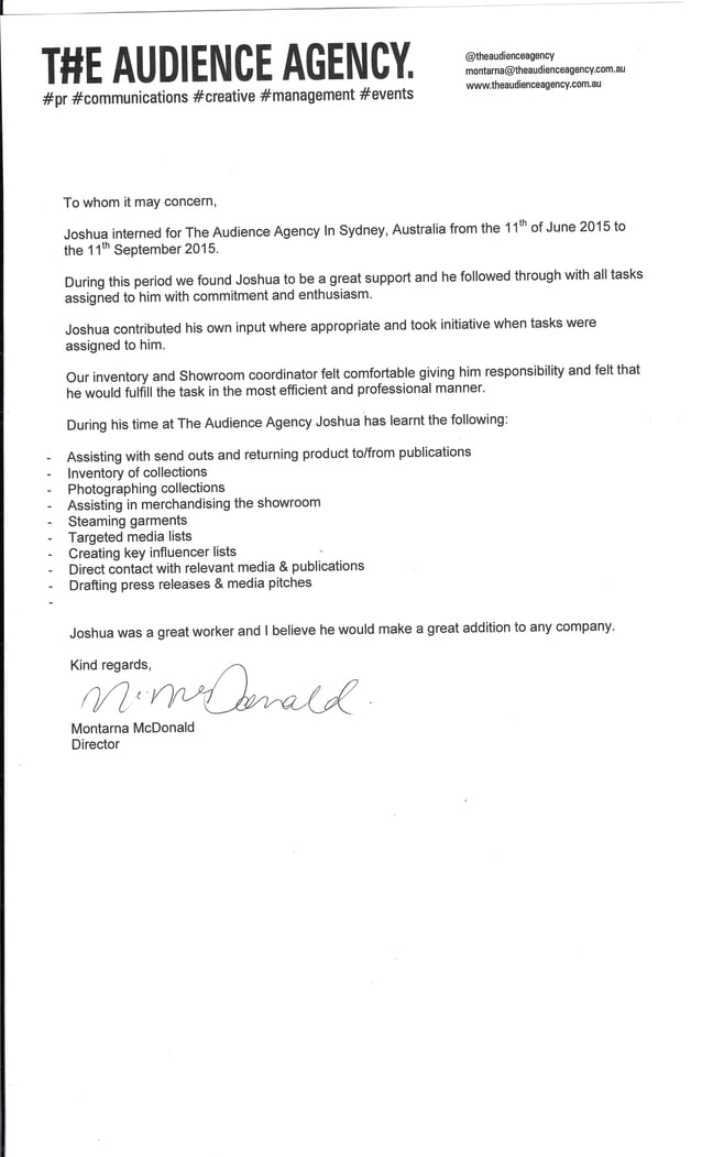 Reference Letter TAA | PDF