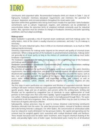 Water and Steam chemistry-Deposits and Corrosion- | PDF