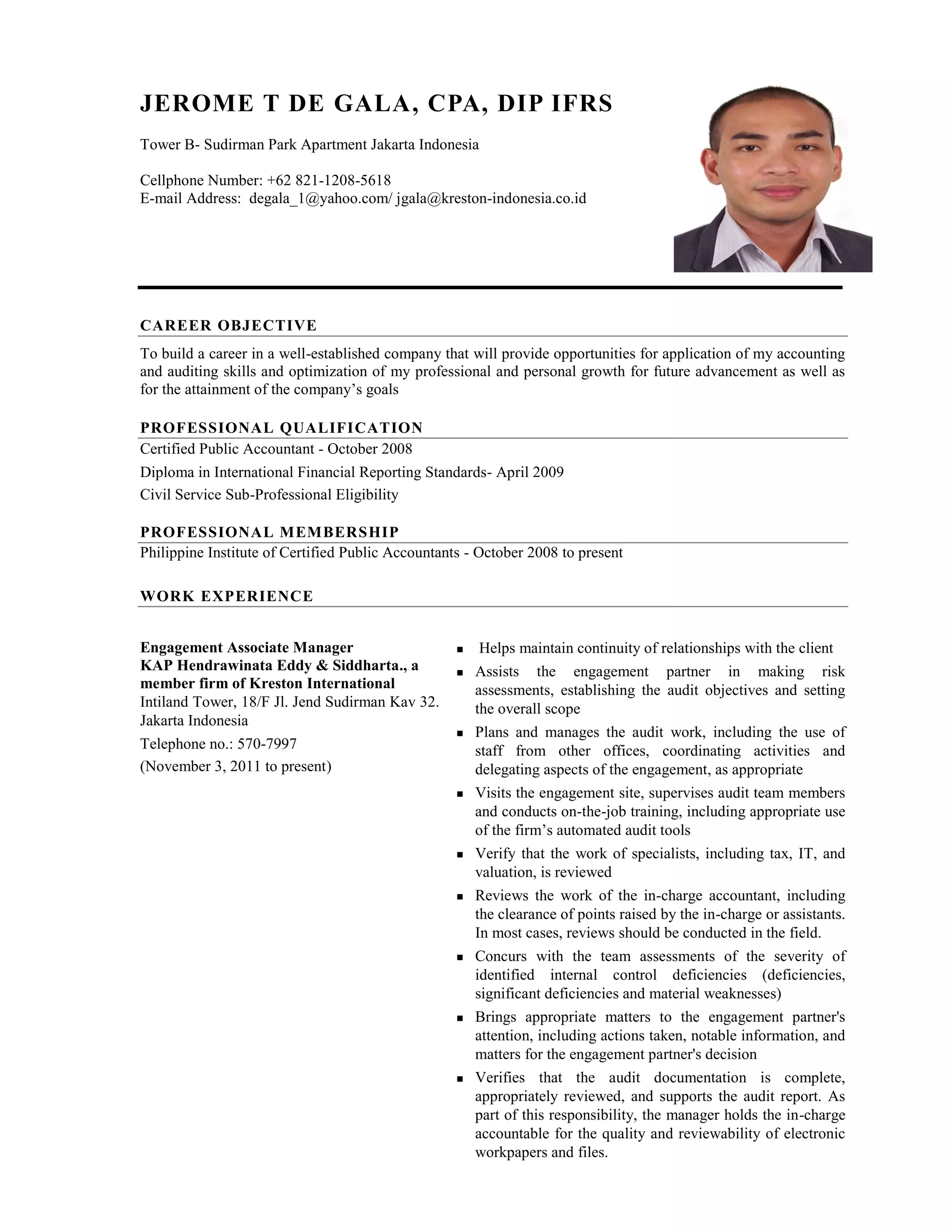 Jerome T De Gala_CV | PDF