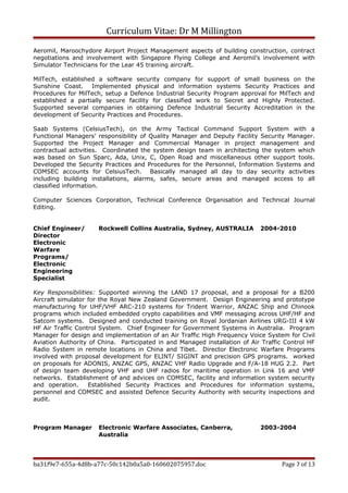 Brief CV - M Millington May 2016 | DOC