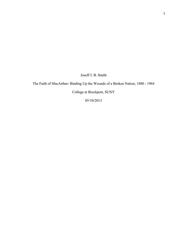 General Douglas MacArthurs' Faith in Practice as SCAP of Japan, 1945 ...