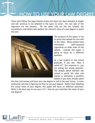 White Paper (How to Use Law Degree) 9.18.14) | PDF