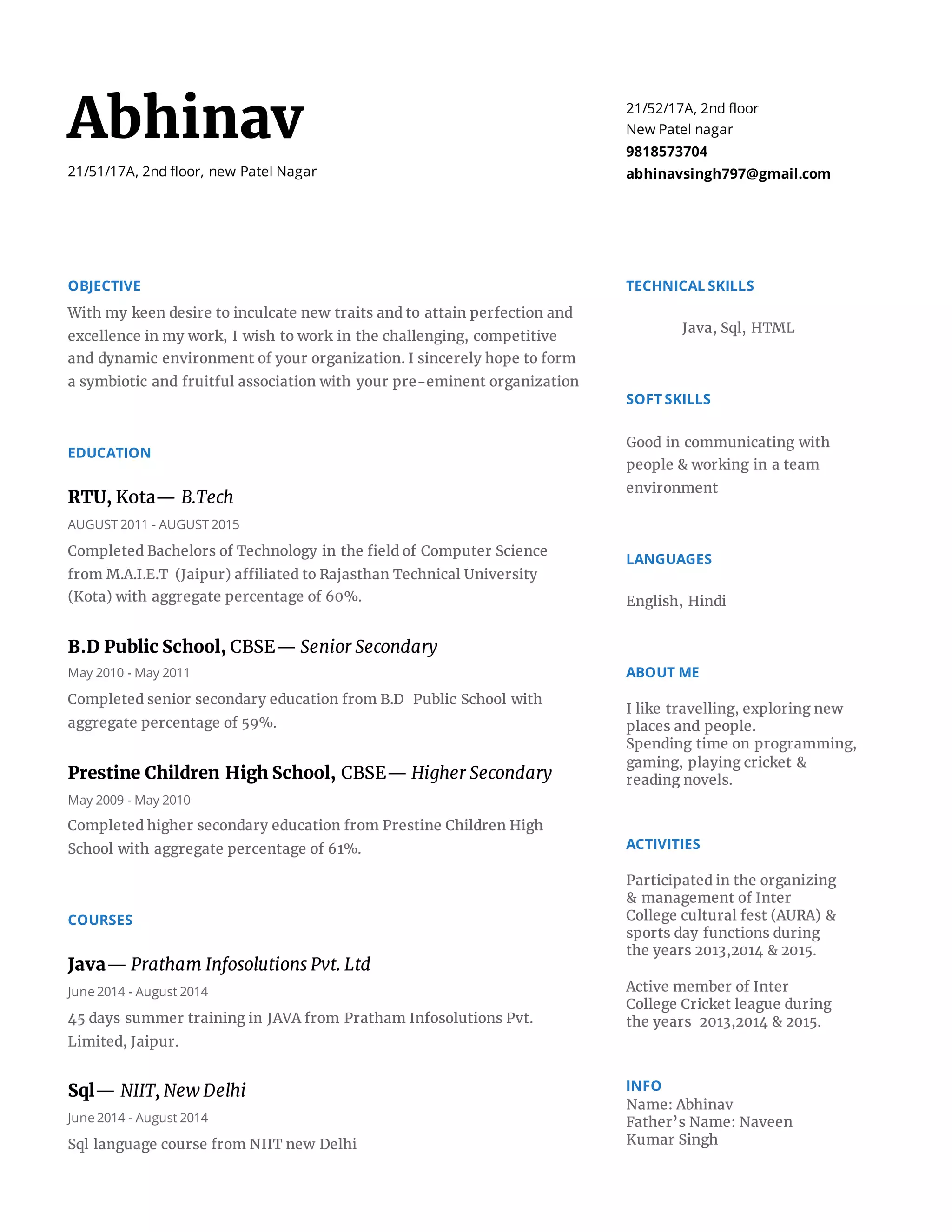 Resume | DOCX