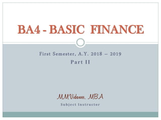 Ba4 basic finance ppt1-2 | PPT
