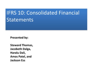 Ba 412 ifrs 10 | PPTX