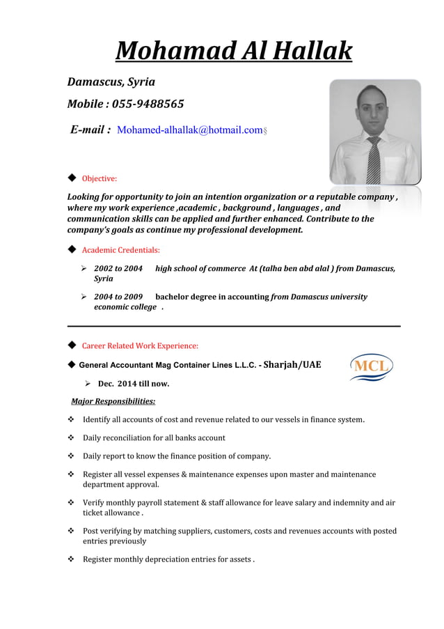 Mohammad Alhalak cv | DOC