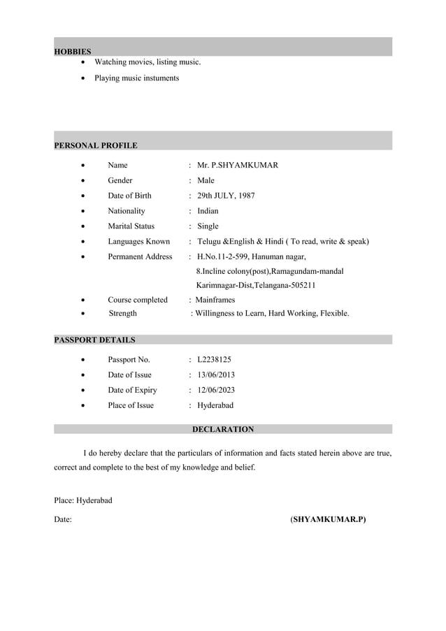 SHYAM NETHA RESUME (1) | PDF