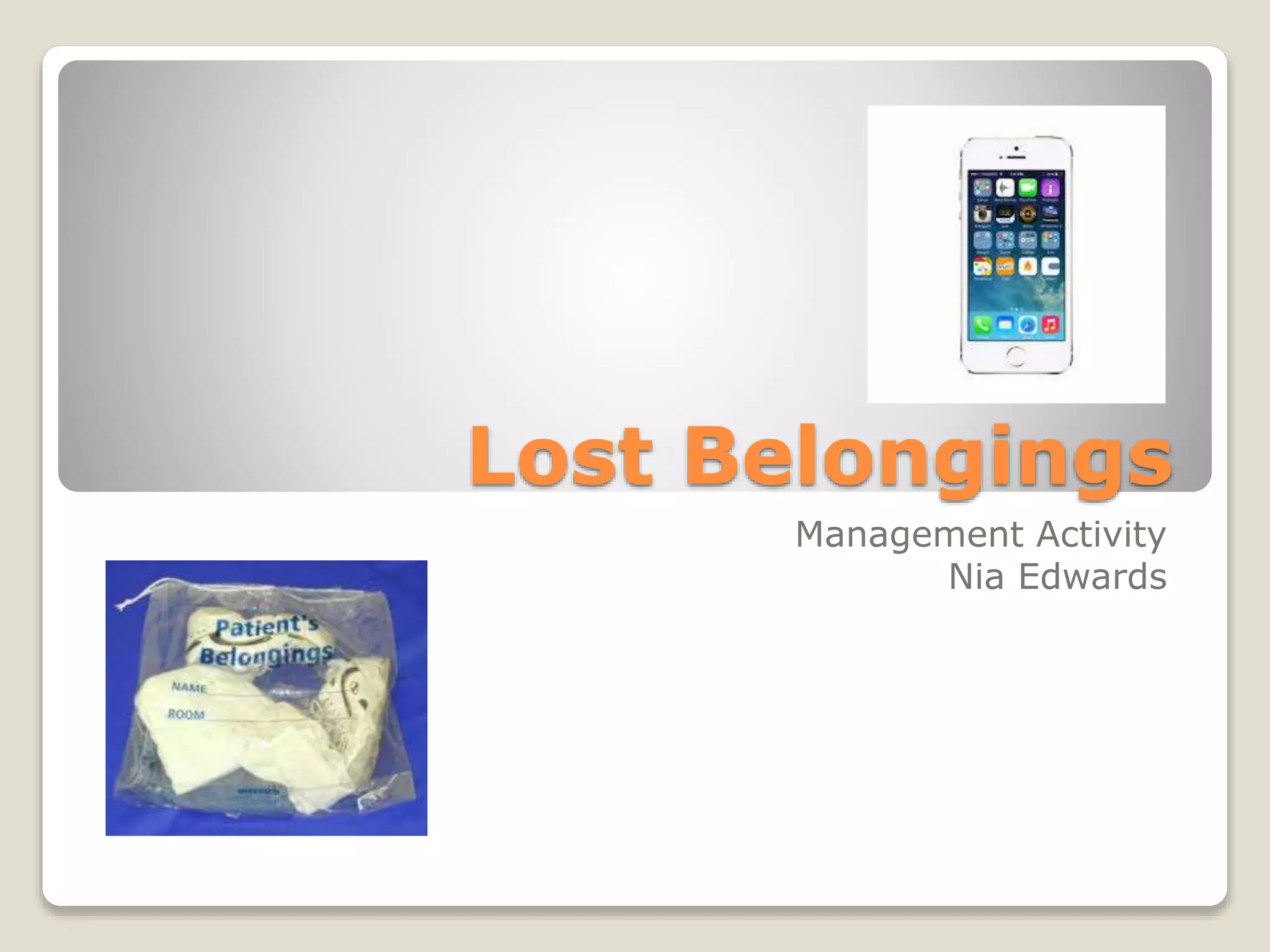Lost Belongings PowerPoint Presentation | PPTX