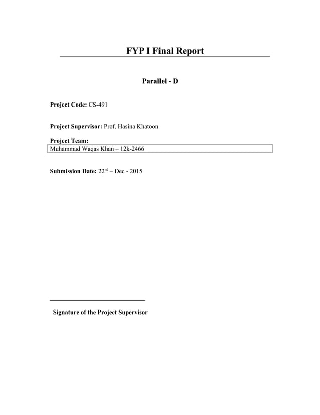FYP1 Progress Report (final) | PDF