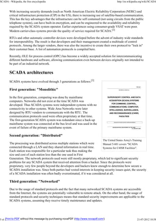 SCADA - Wikipedia, the free encyclopedia | PDF